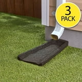 GroundSmart Decorative Black Rubber Splash Block, Water Diverter, 3 ...