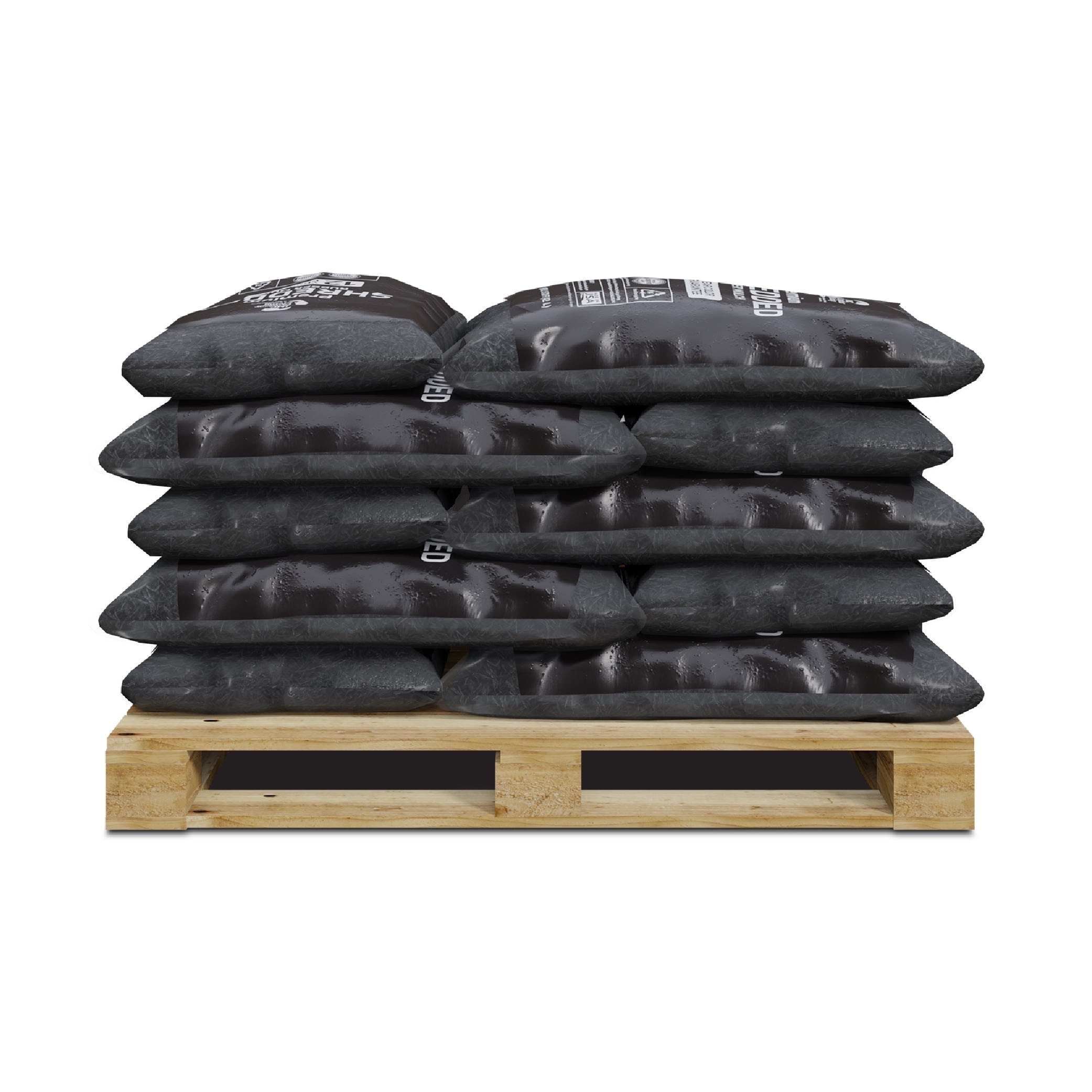 Rubberific Recycled Bulk Garden Landscape Shredded Rubber Mulch, 37.5 ...