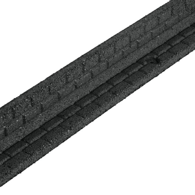 GroundSmart Brickface Landscape Edging, 4' Black Rubber Garden Edging ...