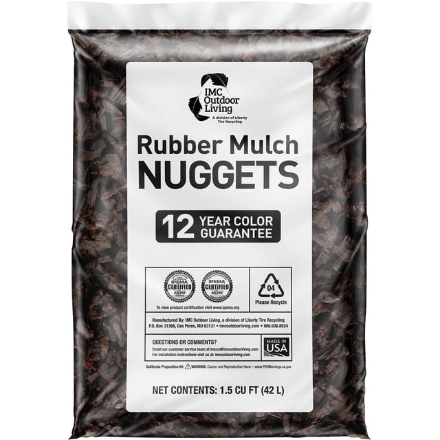 GroundSmart Brown Rubber Mulch, 1.5 Cu Ft - Walmart Business Supplies
