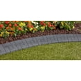 GroundSmart Curb Landscape Edging, 4' Gray Rubber Garden Edging Border ...
