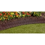 GroundSmart Curb Landscape Edging, 4' Brown Rubber Garden Border, 32 ...