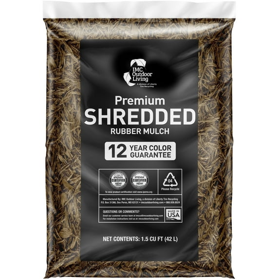 GroundSmart Cypress Shredded Rubber Mulch, 1.5 Cu Ft - Walmart.com