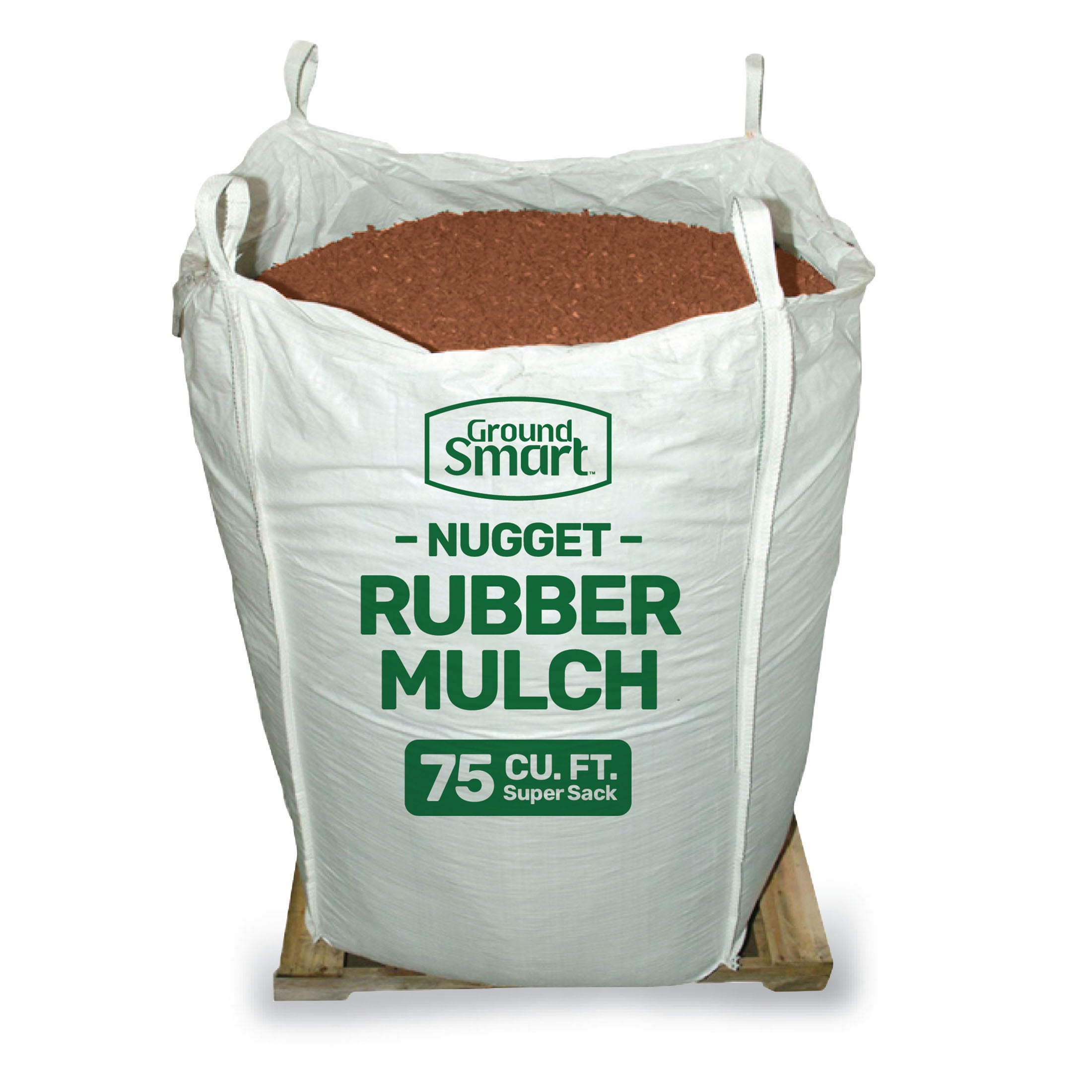 GroundSmart Premium Recycled Rubber Mulch, Delivered in Bulk, 75 cu ft ...
