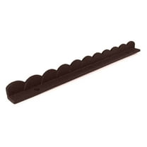GroundSmart Curb Landscape Edging, 4' Brown Rubber Garden Edging Border ...