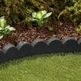 GroundSmart SmartLoc Scallop Landscape Edging, 4' Gray Rubber Garden ...