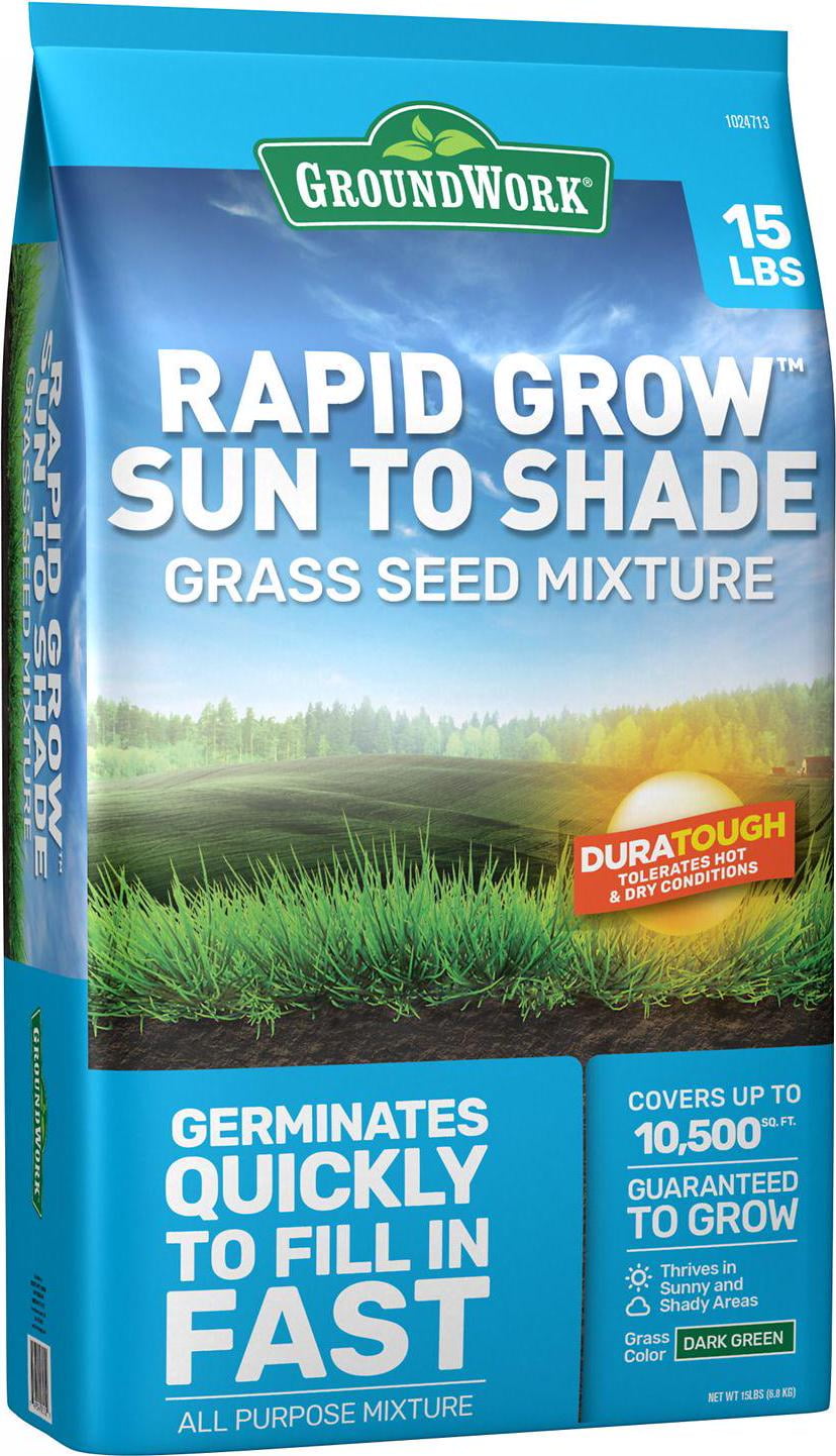 GroundWork 15 lb. Sun and Shade Coated Grass Seed Mix, South - Walmart.com
