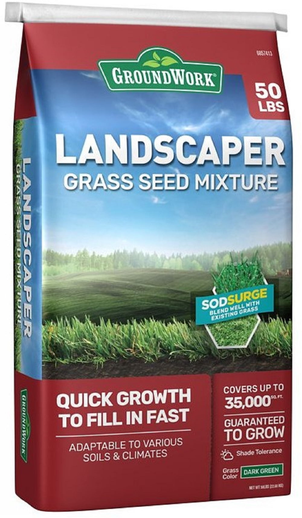 GroundWork Commercial 440AP0048UC-50 Landscapers Mix Grass Seed, Quick ...