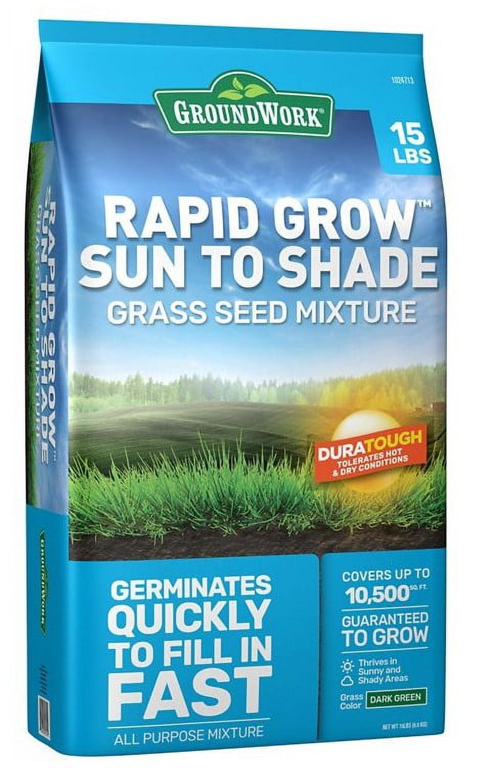 GroundWork 440AP0053UC-15 Sun and Shade Grass Seed Mix15lb South - Walmart.com