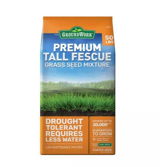 GroundWork 50 lb. 20,000 sq. ft. Ultra Premium Tall Fescue Grass Seed Mixture - Walmart.com