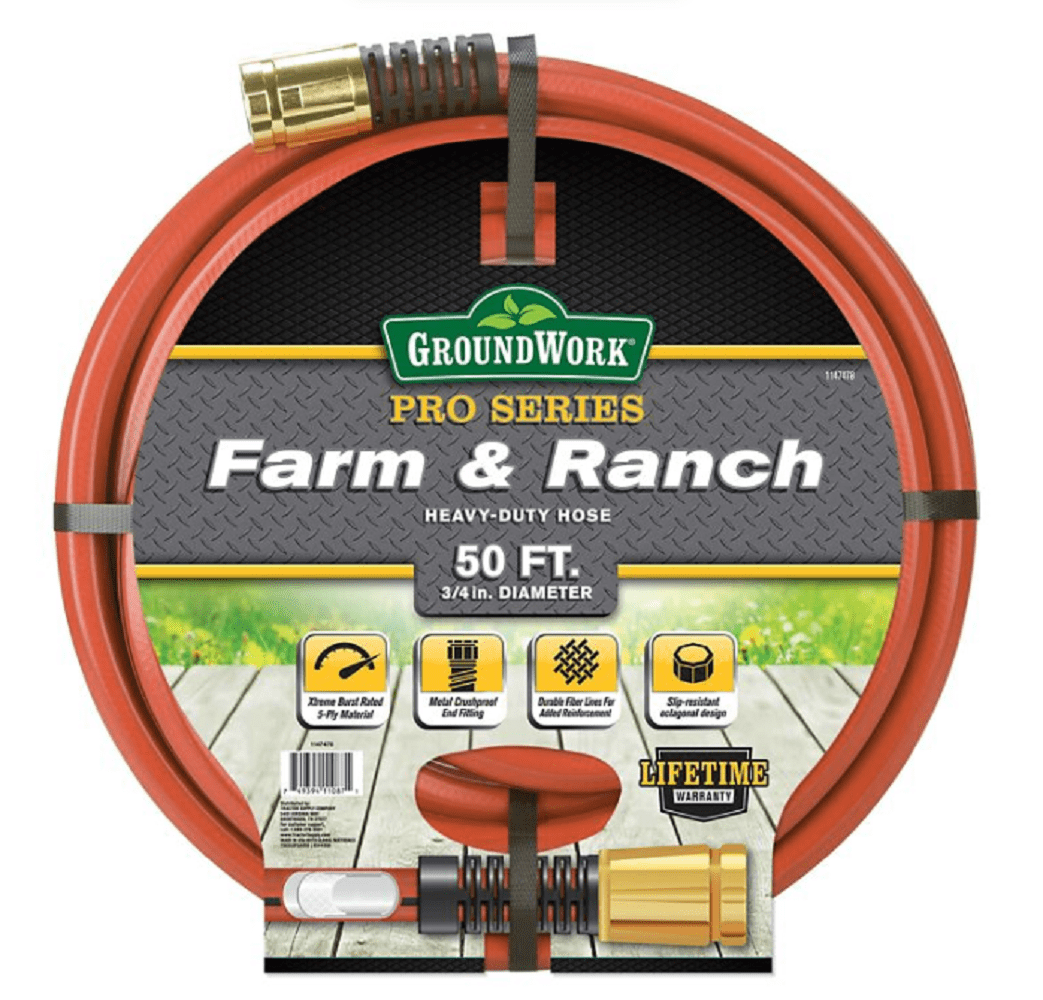 GroundWork CTSCELCF34050 Pro Series Farm & Ranch Heavy-Duty Hose, 3/4in ...