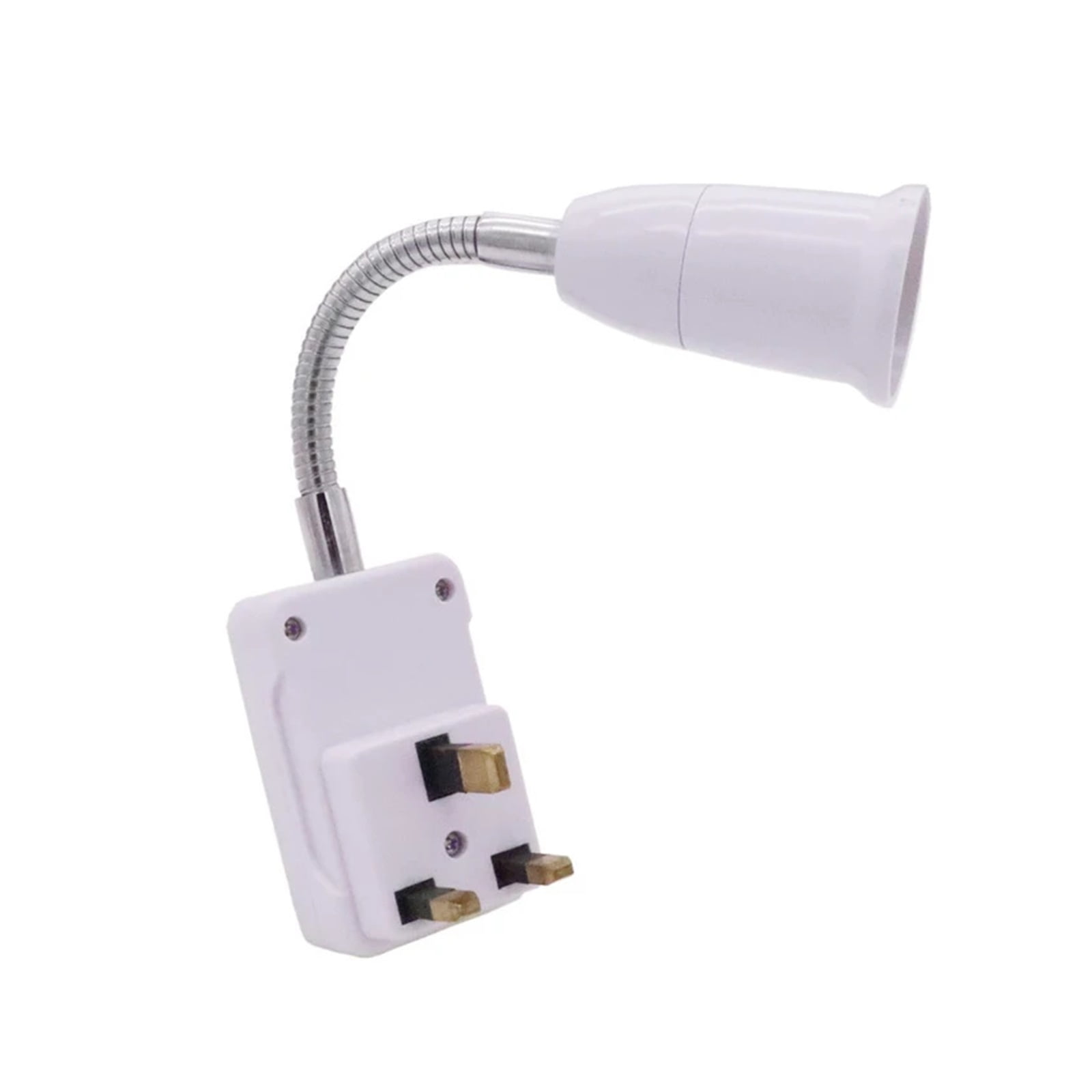 Grounded European UK EU To E27 Light Lamp Holder With Switch 360 Rotary ...