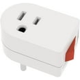 Grounded Single Outlet Power Adapter with On/Off Rocker Switch, 3 Prong ...
