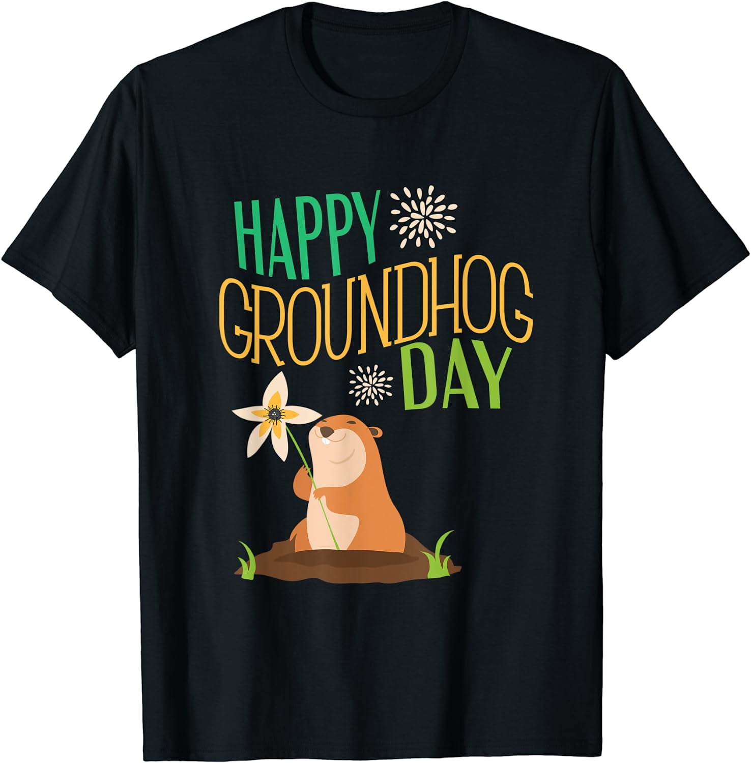 Groundhog Day 2021 Happy Ground Hog Men Women Kids Funny T-Shirt ...