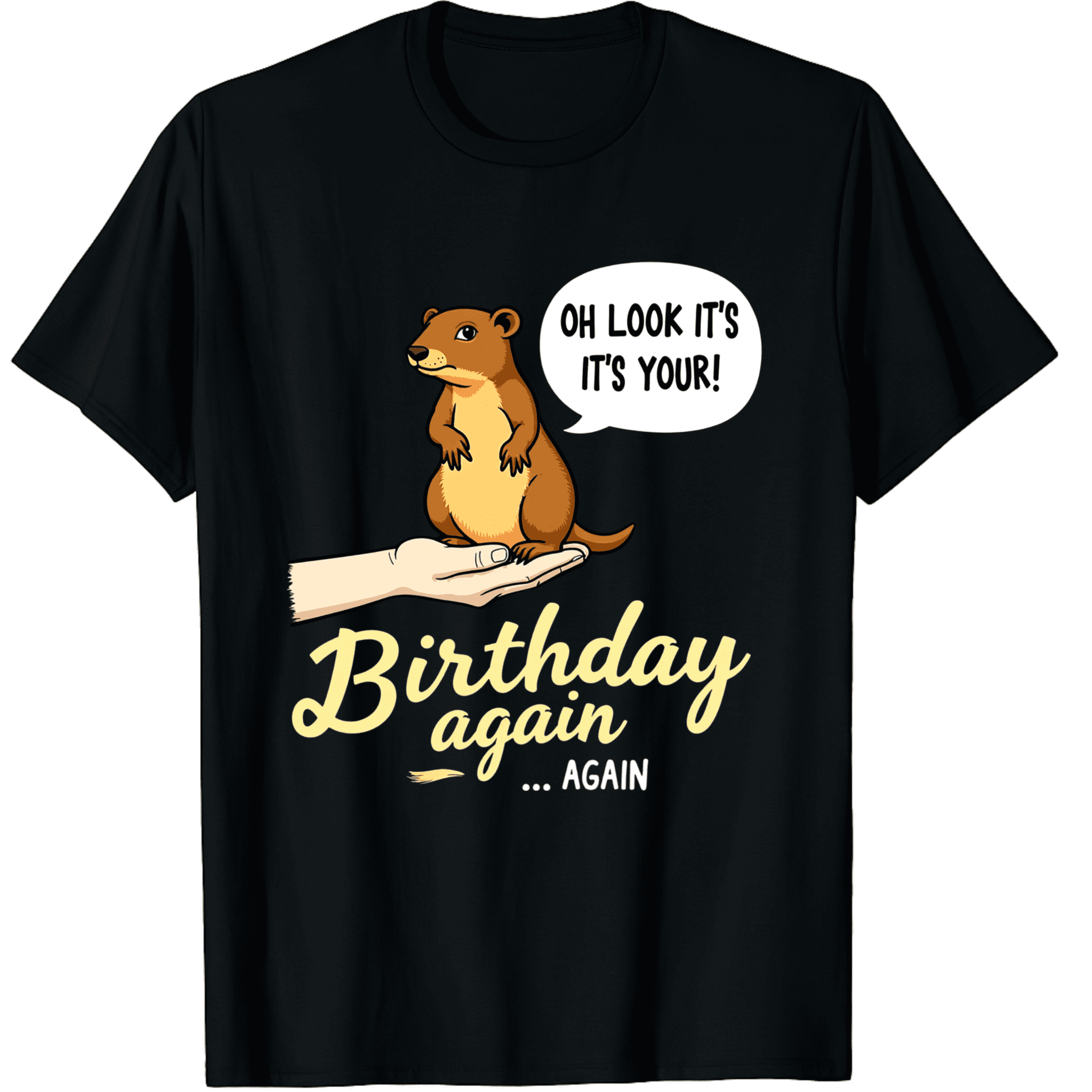 Groundhog Day Birthday Celebration Graphic Men Women Short Sleeve ...