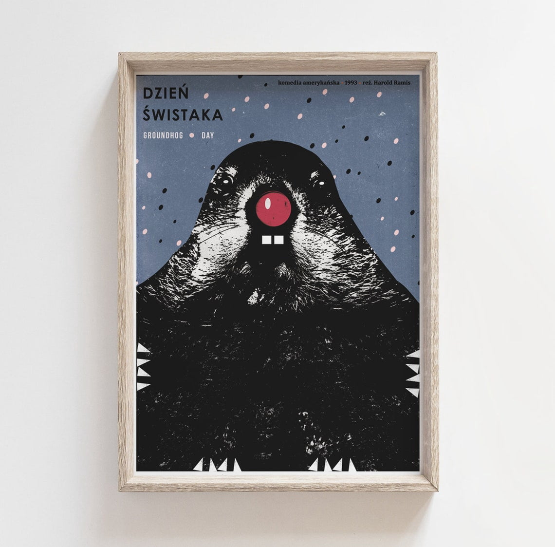 Groundhog Day, Original Tribute Movie Polish Poster, Art, Bill Murray ...