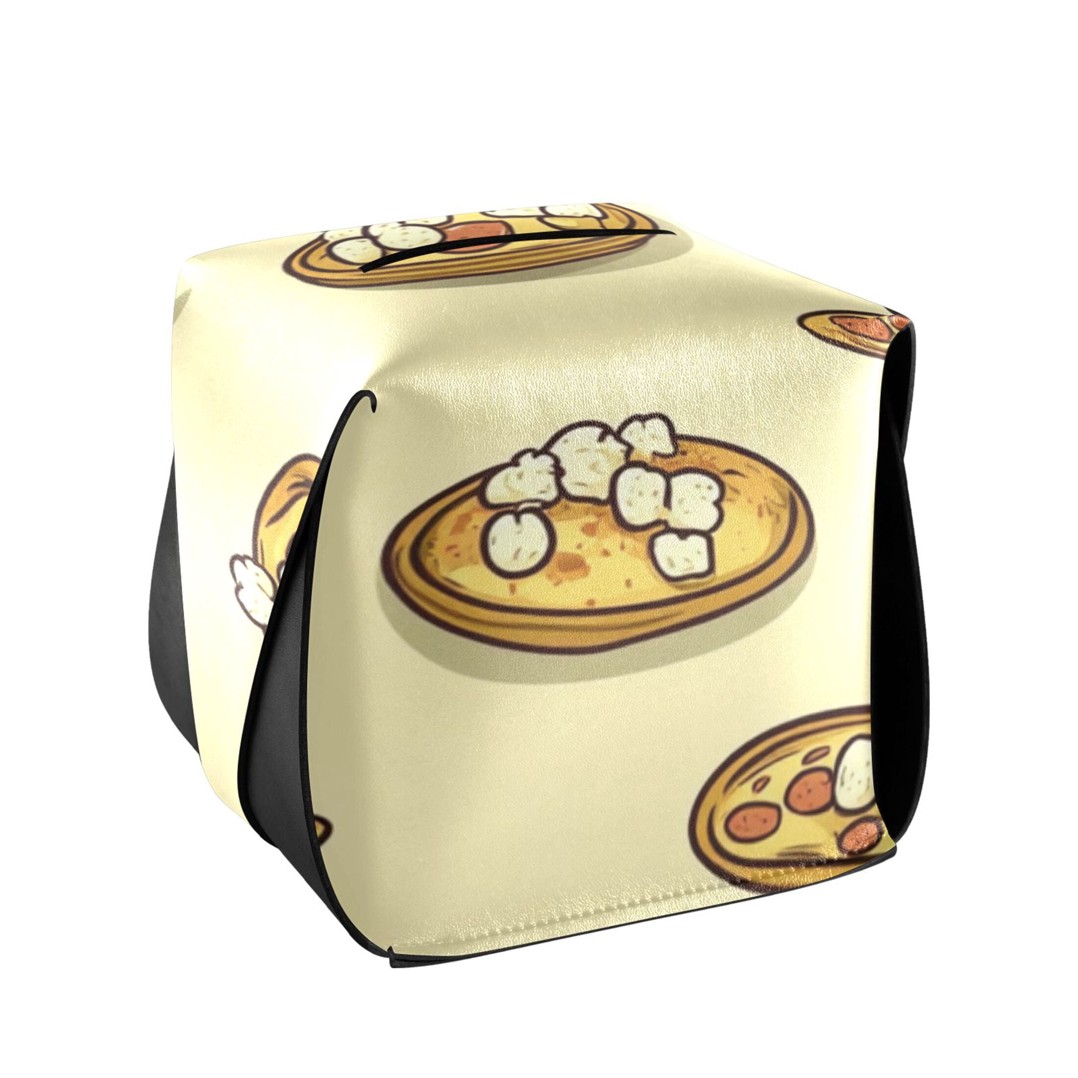 Groundhog Eating Pizza Tissue Box Cover Leather Square Rectangle Tissue ...