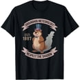 Groundhog Funny Unisex Adults T-Shirt Black Short Sleeve Modern Cartoon ...