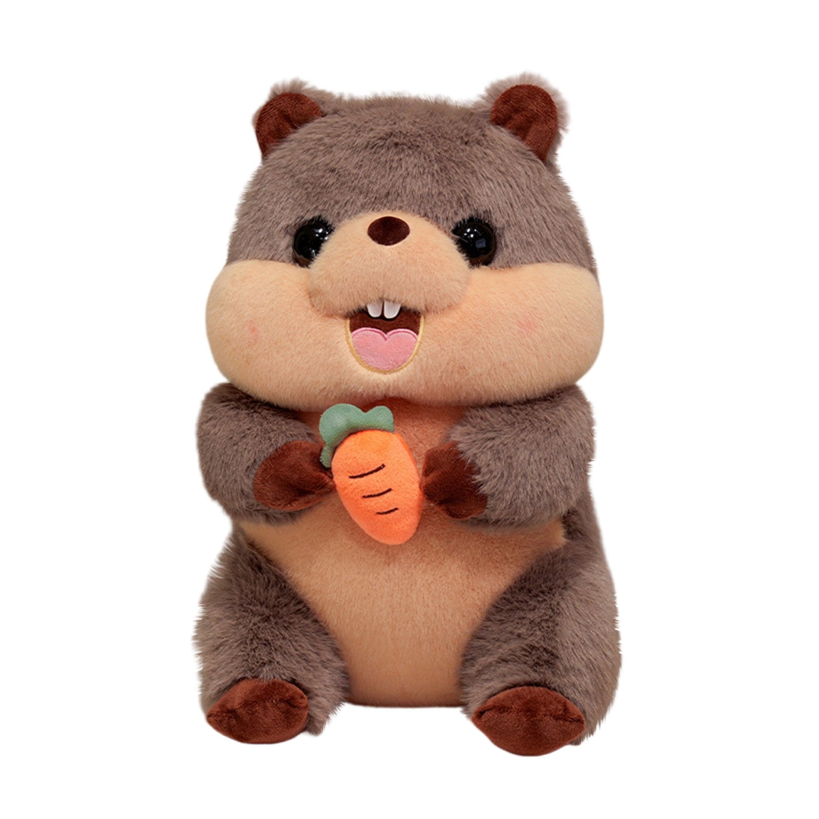 Groundhog Plush Toy Holding Carrot, 11-Inch Soft Stuffed Animal Doll ...