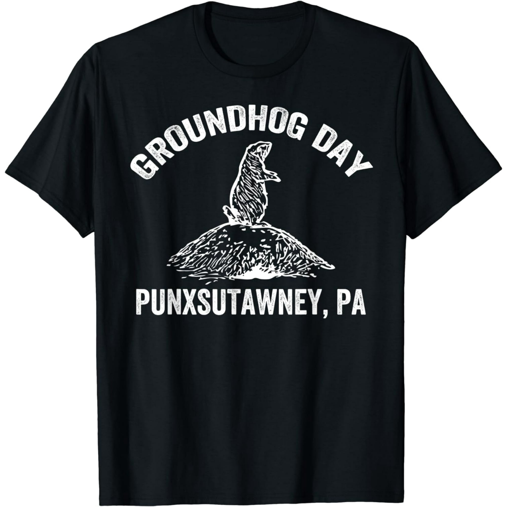 Groundhog Punxsutawney Funny Groundhog Day Shadow Gift T-Shirt ...