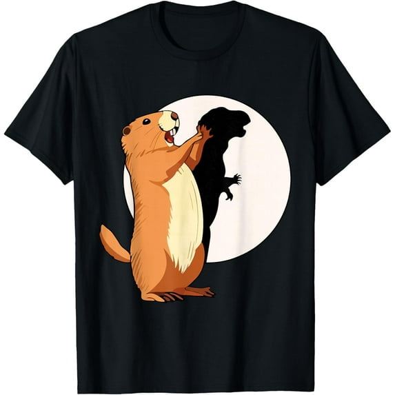 Groundhog Shadow Dinosaur Funny Puppet Happy Groundhog Day T-Shirt ...