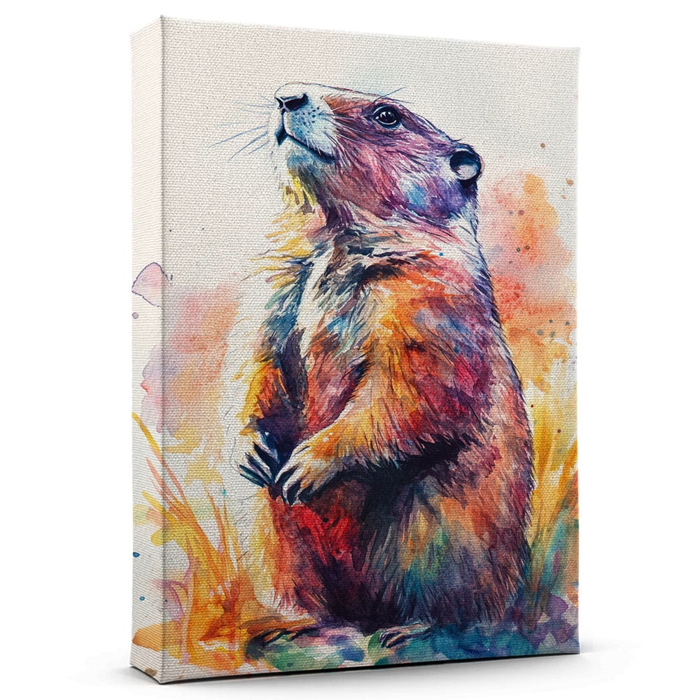Groundhog Woodchuck Pictures Wall Decor - Colorful Groundhog Woodchuck ...