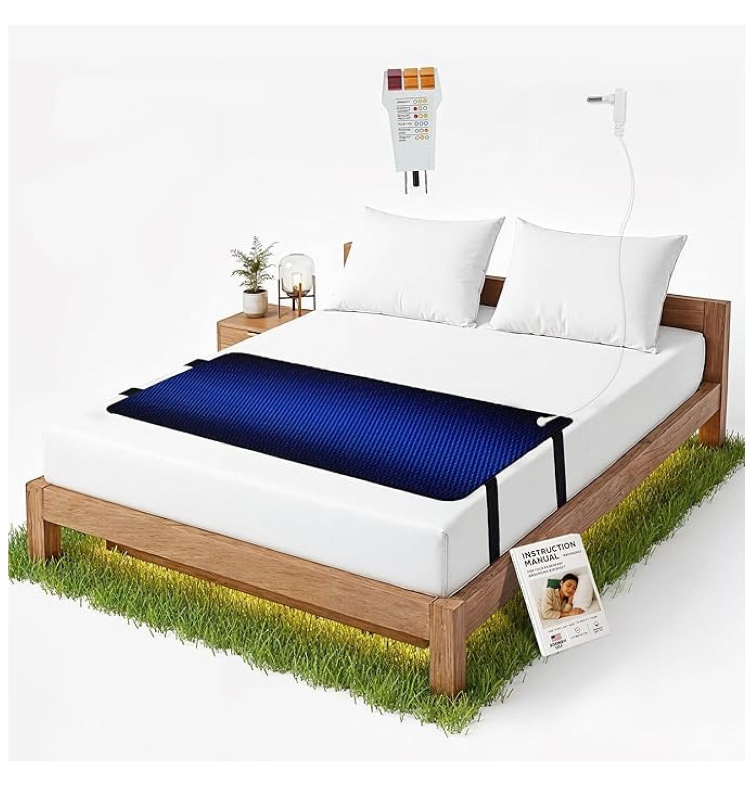 Grounding Bed Mat - PU Leather Earthing Mat with 10m Wire for Sleep ...