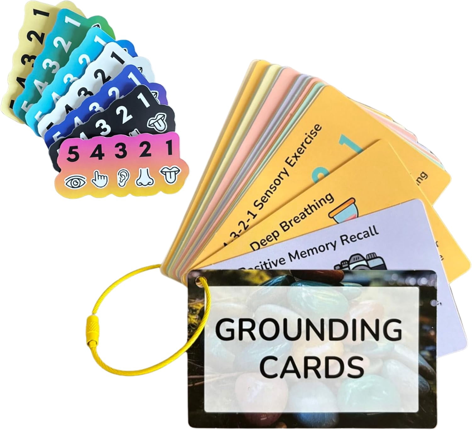 Grounding Cards & Stickers Set, for Teens & , 23 Coping Skills for with ...