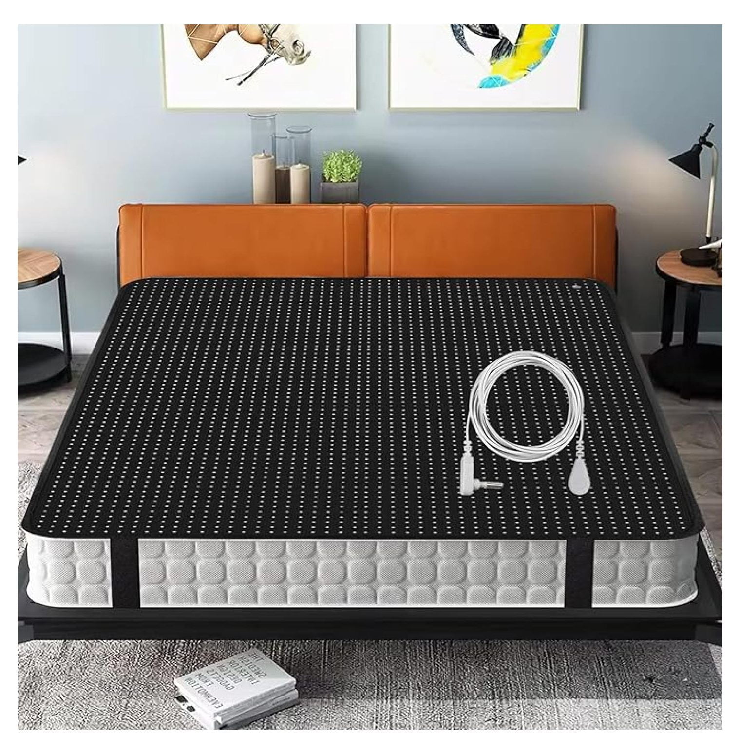 Grounding Mat, Grounding Mat for Bed with Grounding Cord, Soft PU ...