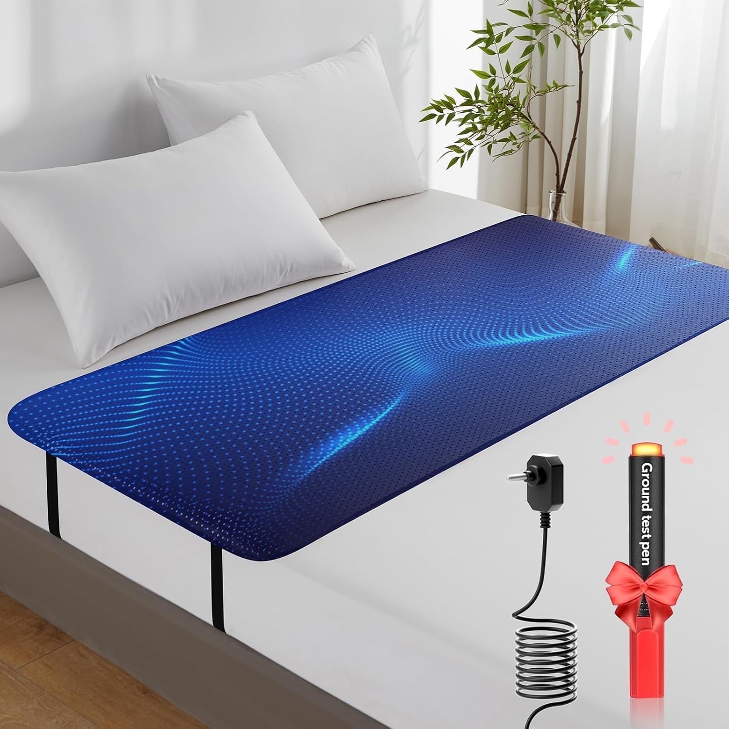 Grounding Mat for Bed, Anti-Slip PU Leather with Grounding Cord Testing ...