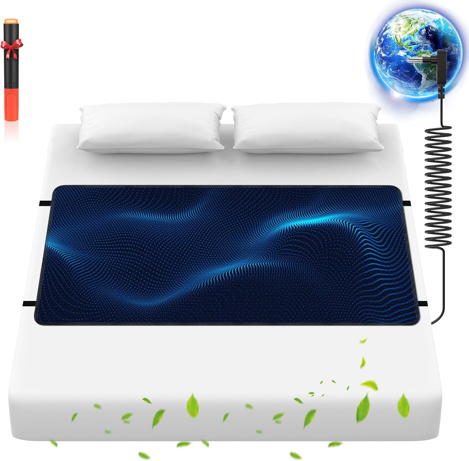 Grounding Pads, Anti-Slip PU Leather, Grounding Mat Improves Sleep ...