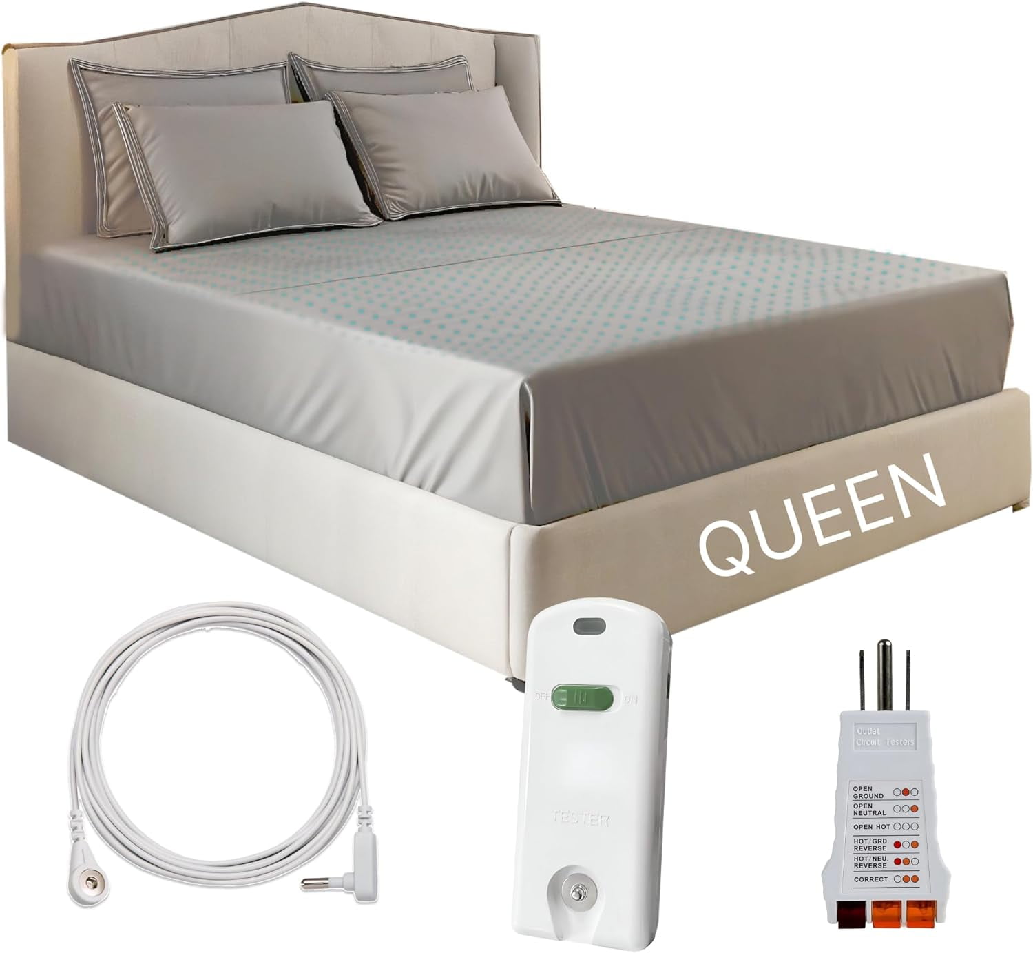 Grounding Sheet,10% Silver & 90% Organic Cotton, Fitted Earthing Sheet ...