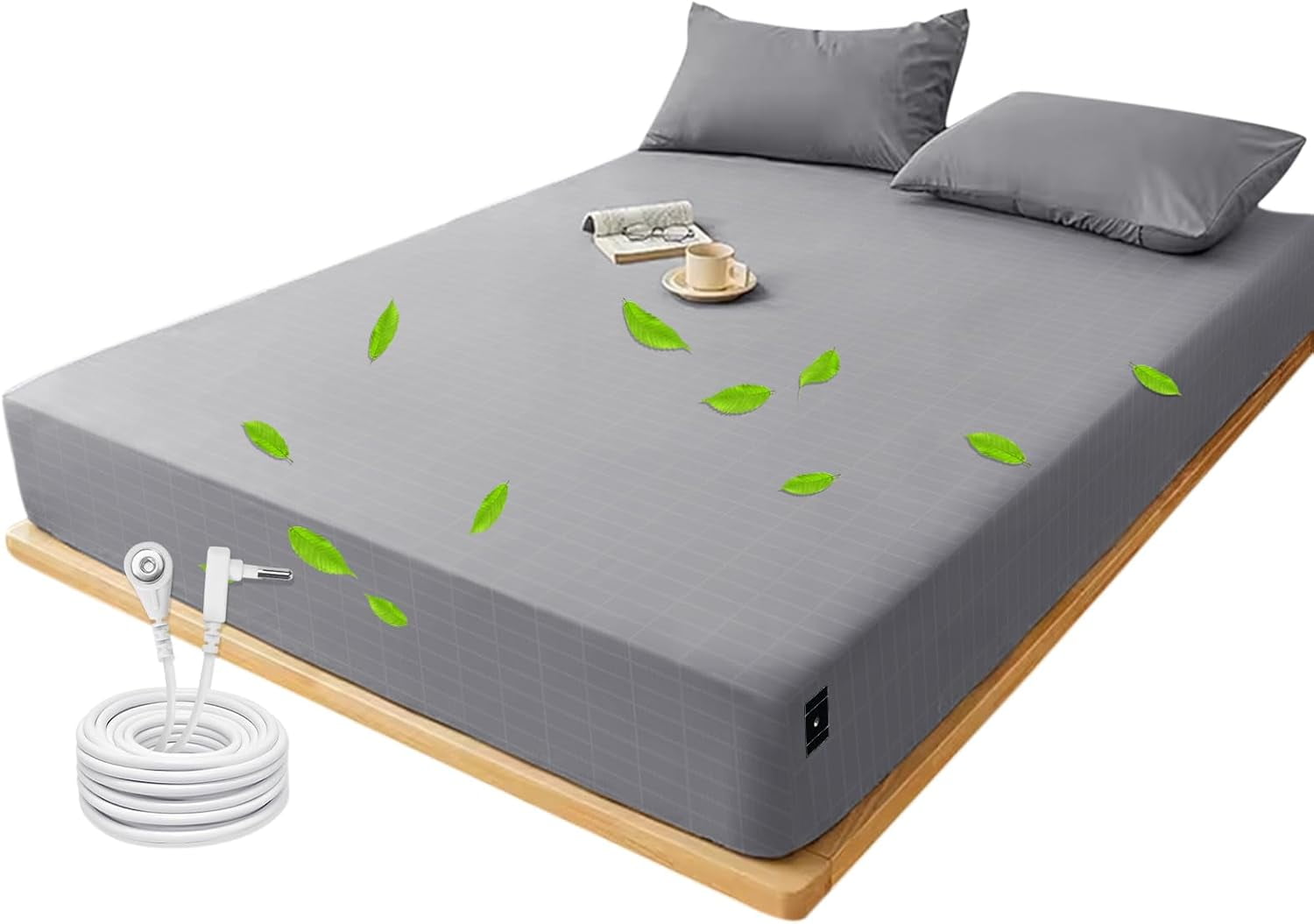 Grounding Sheets Full Size, Grounding Fitted Sheet 54x75x14 in,10% Pure ...