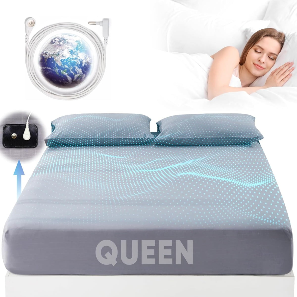 Grounding Sheets Size, 95% Organic Cotton + 5% Pure Silver Fiber ...