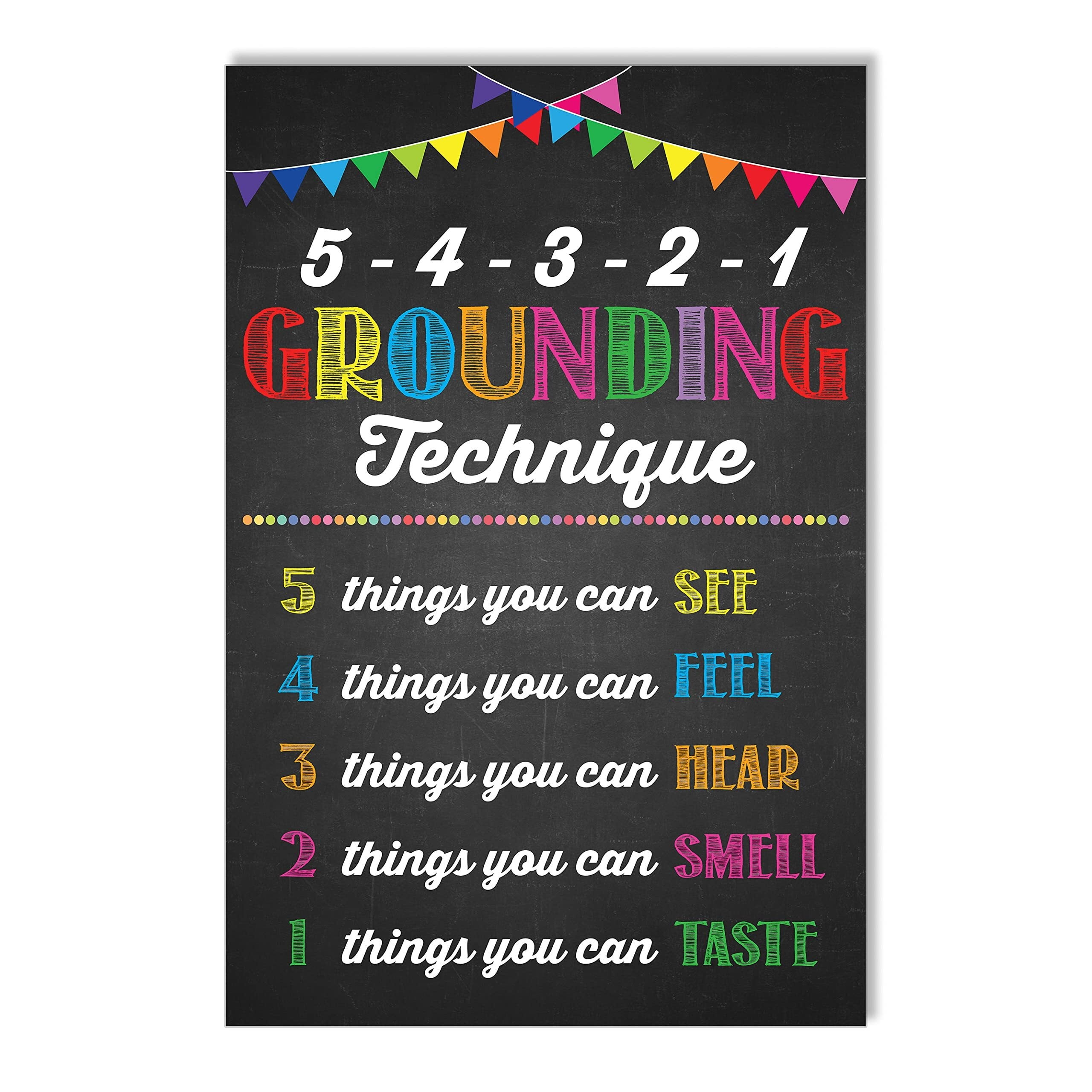 Grounding Techique Poster Grounding Print Anxiety Breathing Wall Art ...