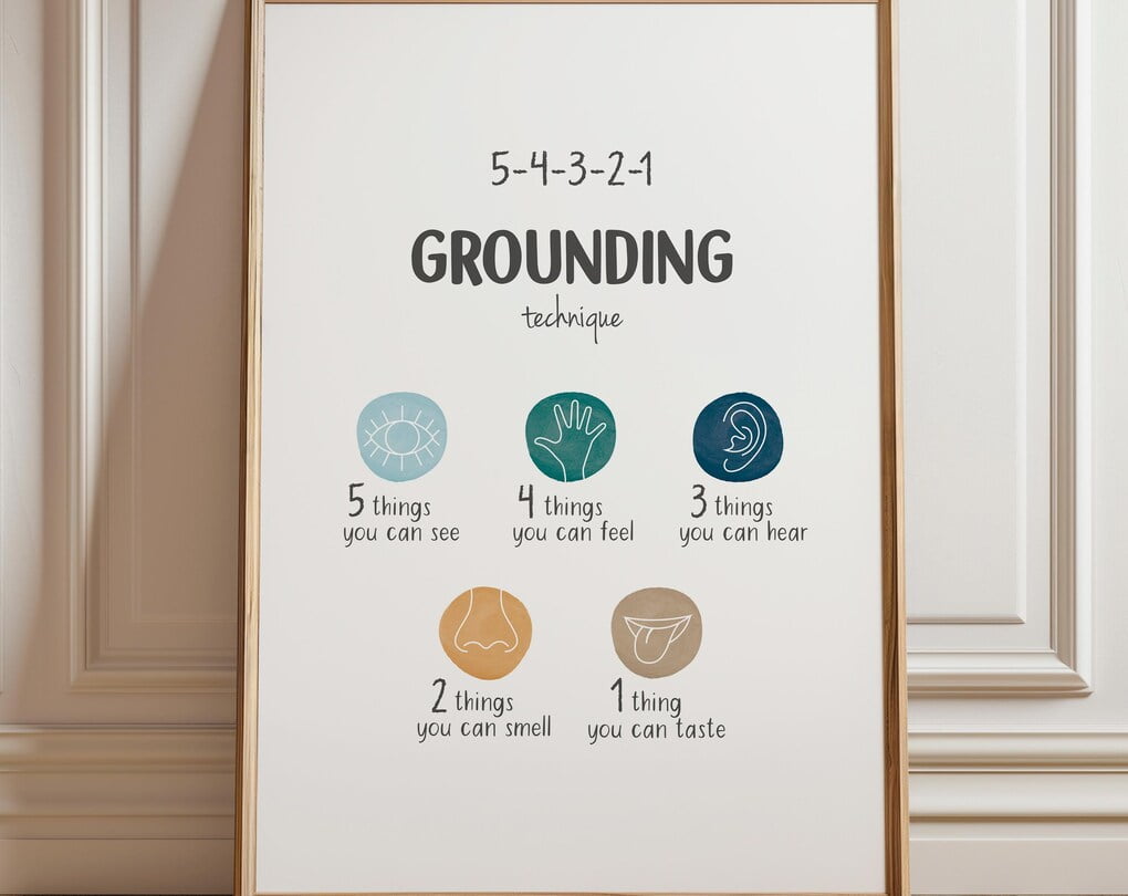 Grounding Technique, Coping Skills, Therapy Office Decor, Self Care ...