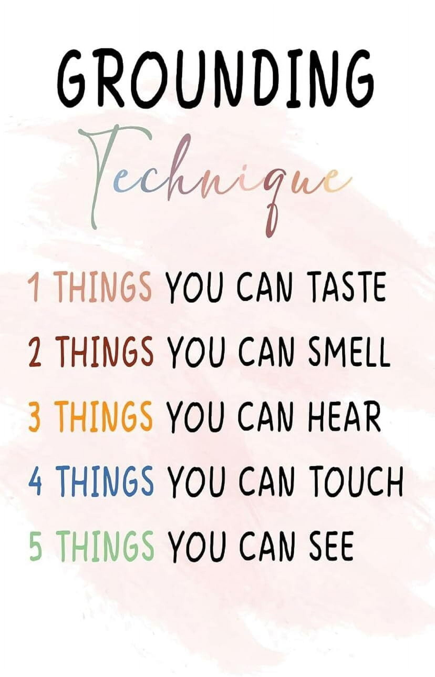 Grounding Technique Poster Canvas - Therapy Office Decor Cognitive ...