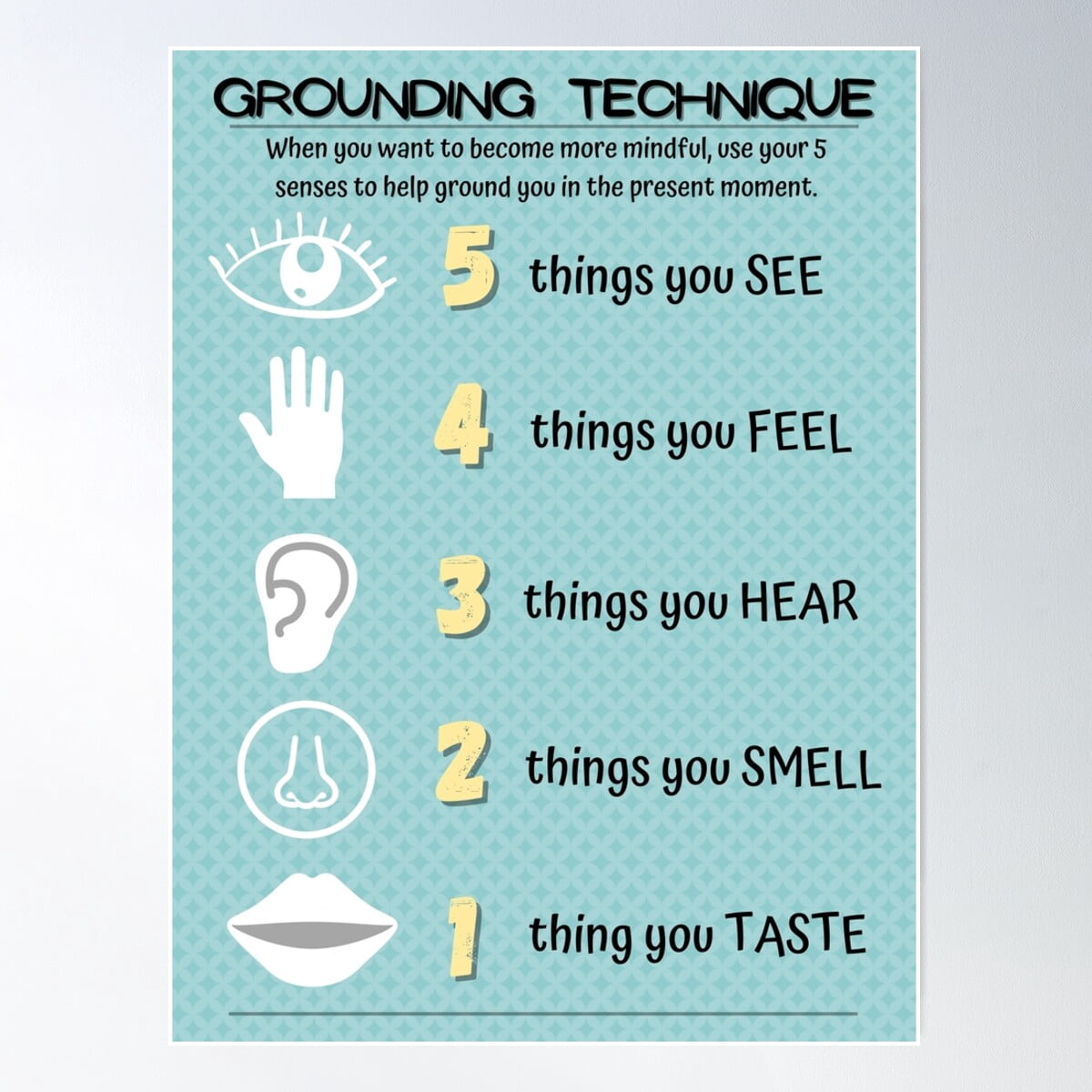 Grounding Technique Poster Wall Art, Modern Wall Decor For Living Room ...