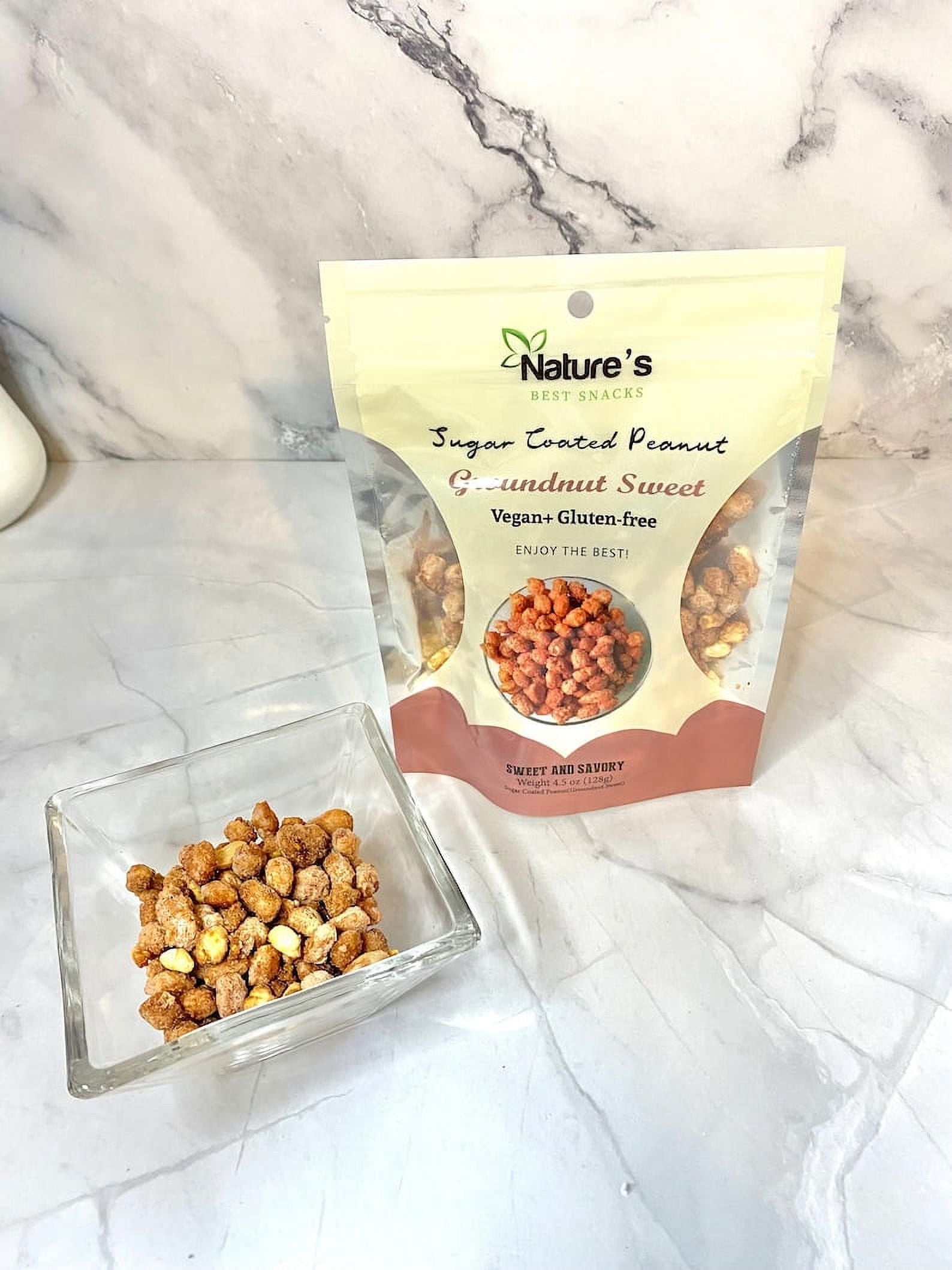 Groundnut Sweet (Sugar Coated Peanut) 4oz. Sweet Peanut Caramelized ...