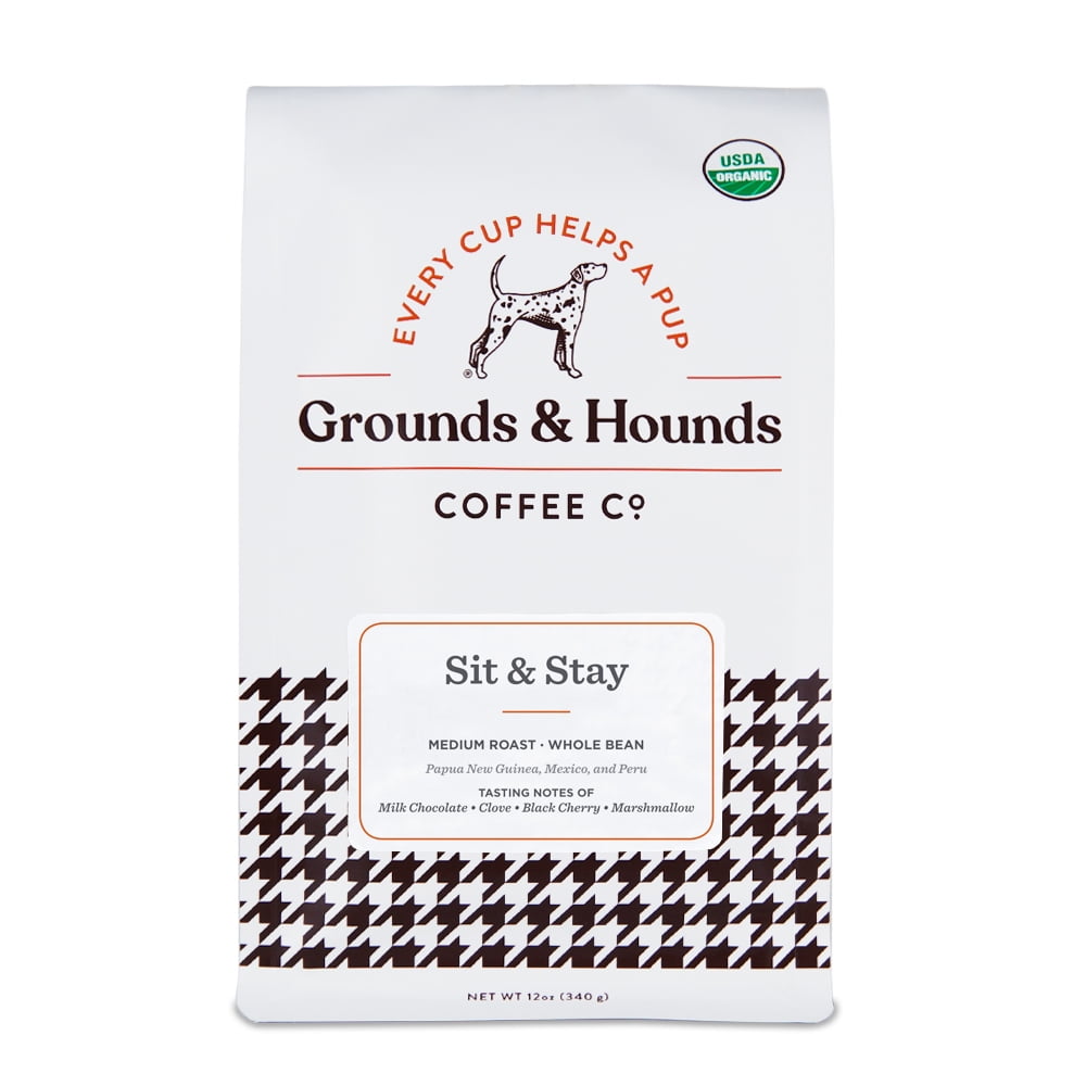 Grounds & Hounds Coffee, Coffee Sit Stay Wb 12 oz - Walmart.com