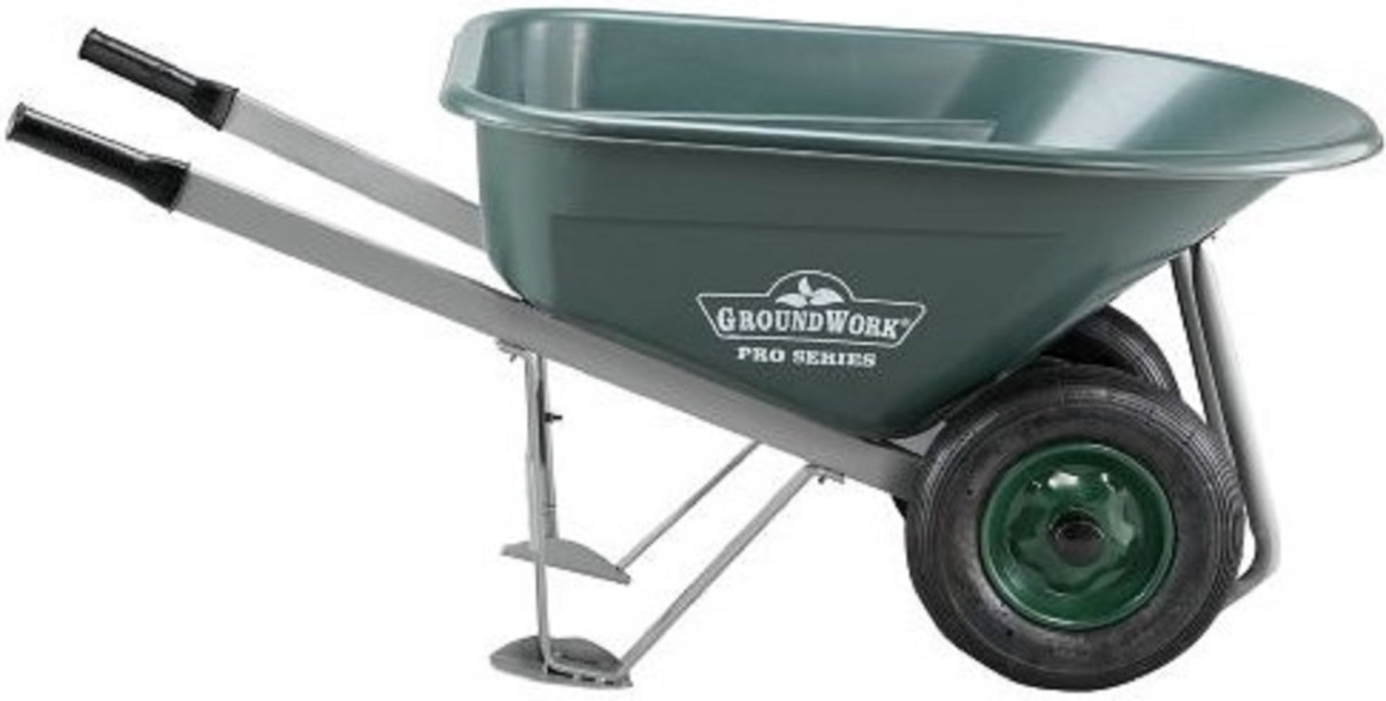 Groundwork 8 cu ft 600 lb Capacity Polypropylene Foldable Wheelbarrow ...