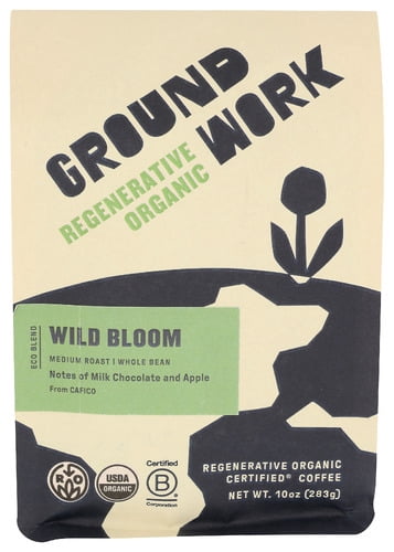 Groundwork Coffee Whole Bean Rock Wild Bloom Medium Roast 10 oz (Pack ...