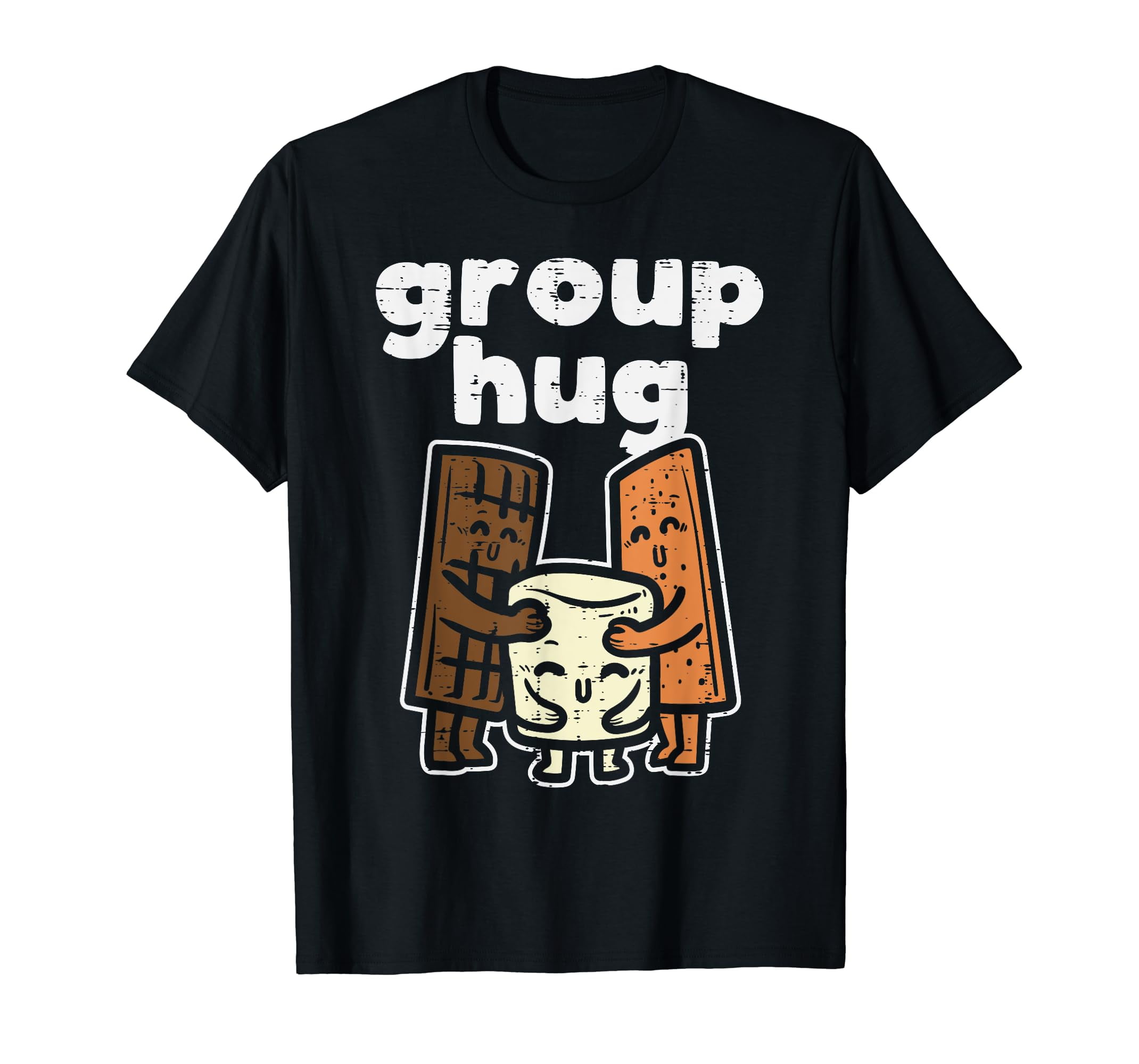 Group Hug Marshmallow Smore Funny Camping Pun Camper Family T-Shirt ...