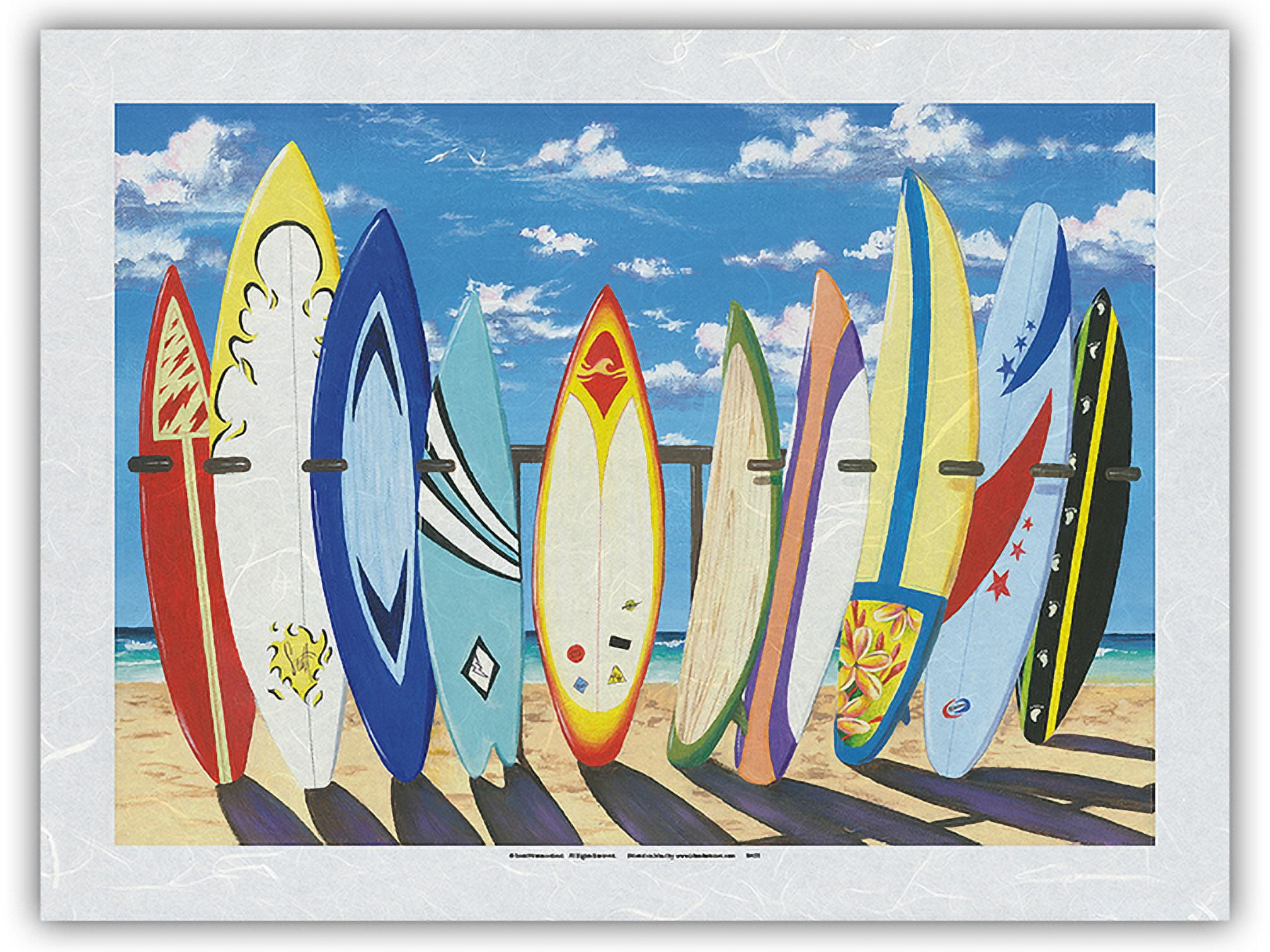 Group Hug - Surfboard Art - From an Original Color Painting by Scott ...