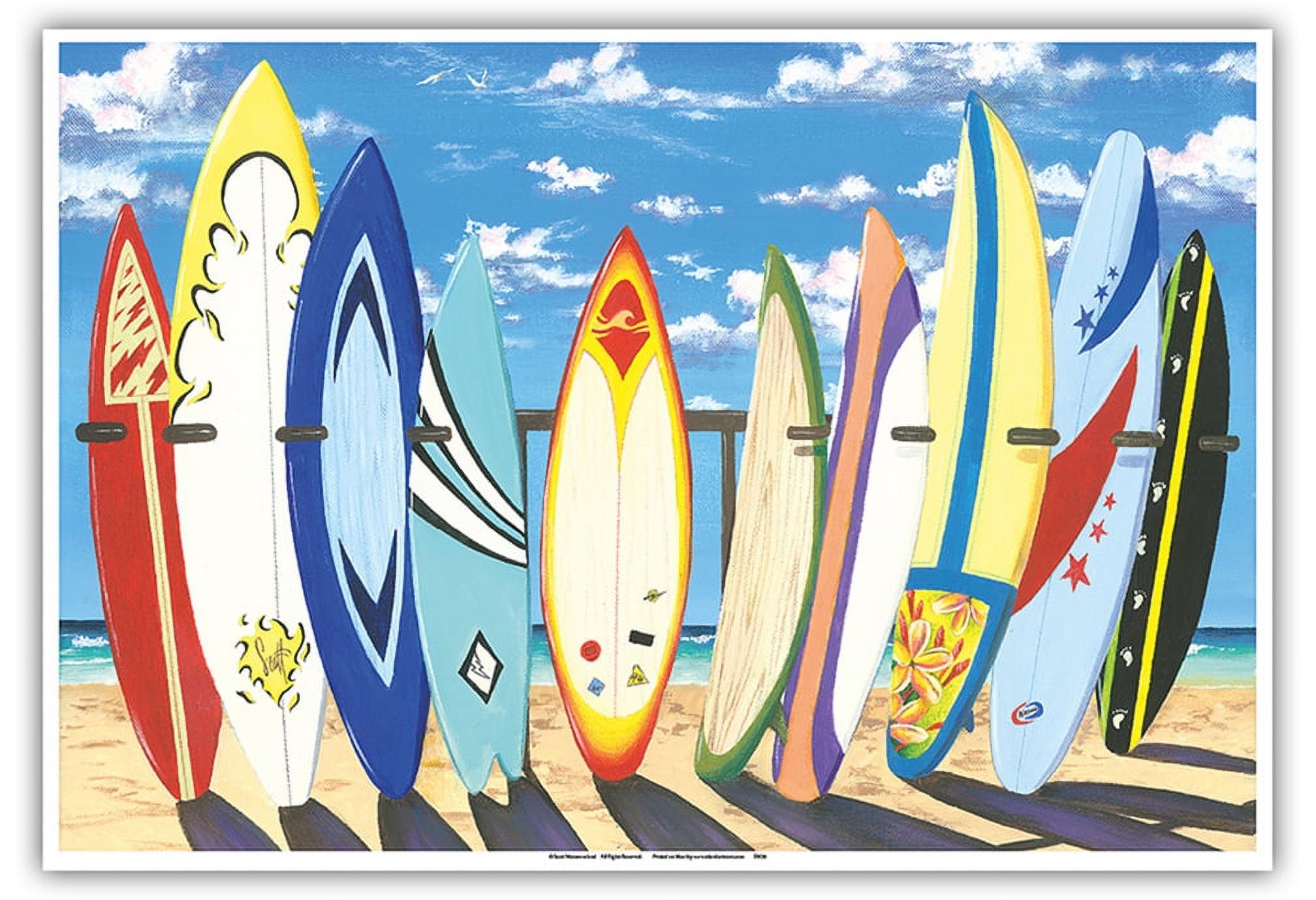 Group Hug - Surfboard Art - From an Original Color Painting by Scott ...