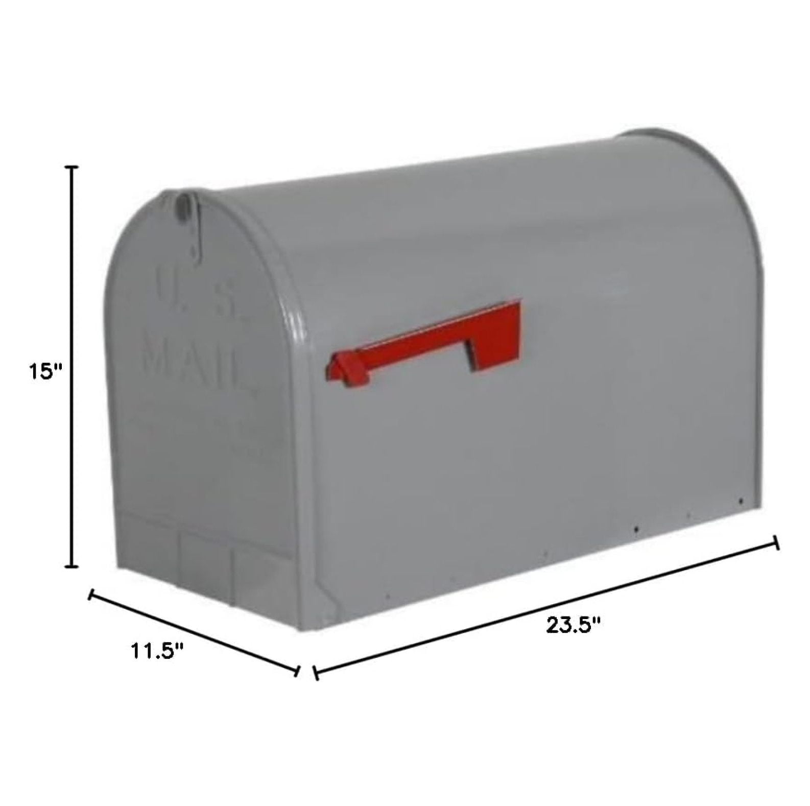 Group Jumbo Size Steel Rural Mailbox ST200000, Gray L8 - Walmart.com