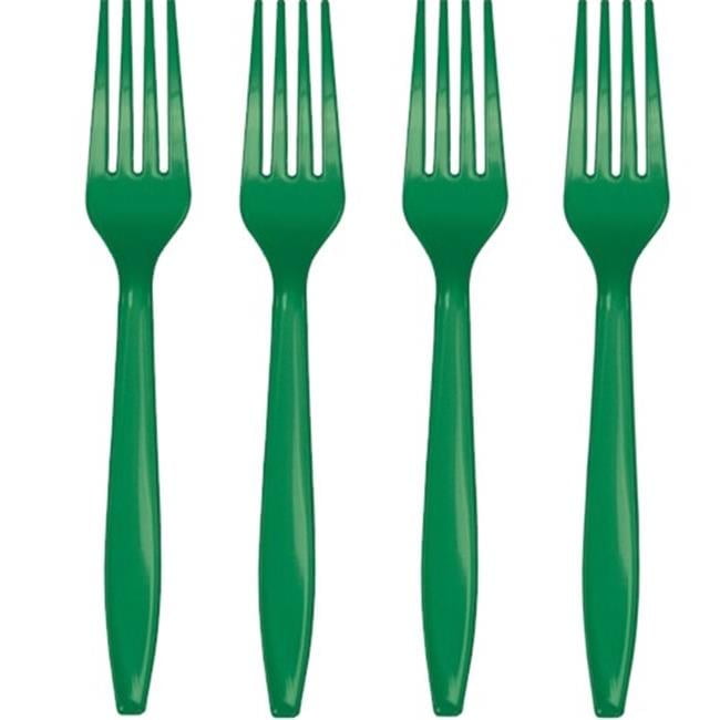 Group Premium Plastic Forks, Emerald Green - 24 per Case - Case of 12 ...