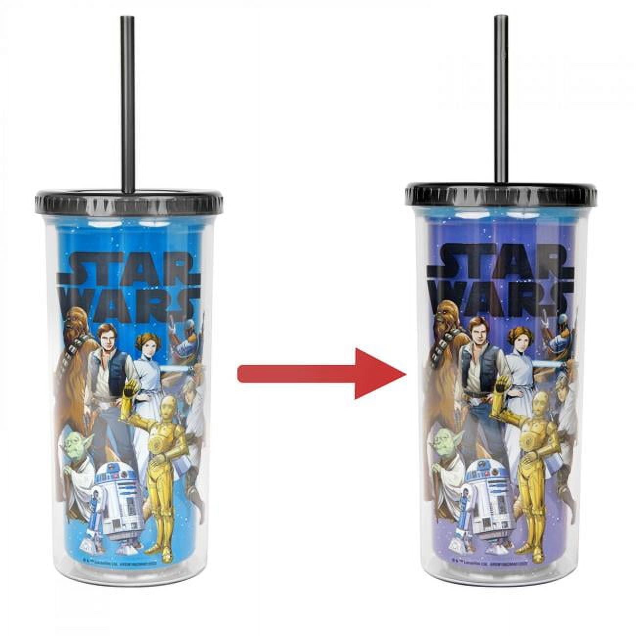Group Shot Color Changing Tumbler with Lid & Straw - Walmart.com