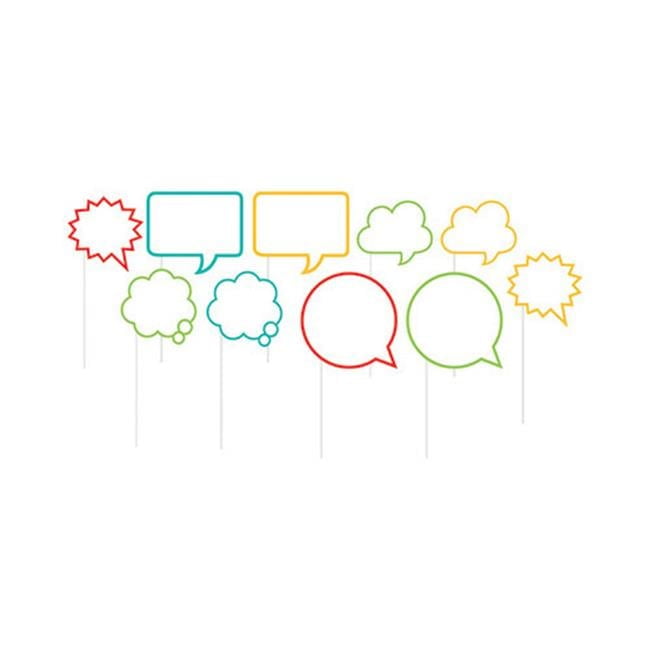Group Speech Bubbles Decor Photo Booth Props, Pack of 6 - 10 Per Pack ...