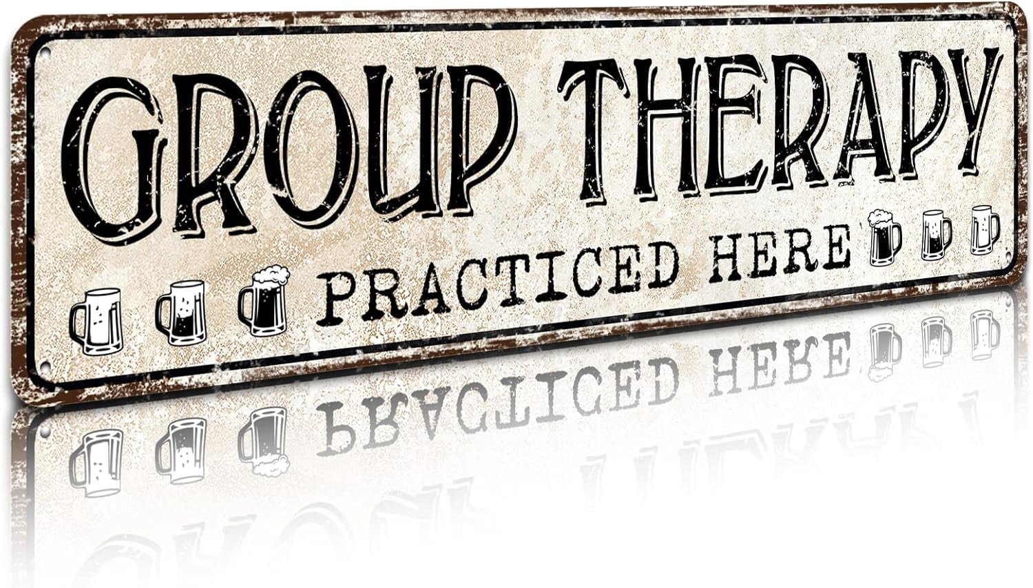 Group Therapy Practiced Here Retro Tin Metal Sign Bar Cave Beer Signs ...
